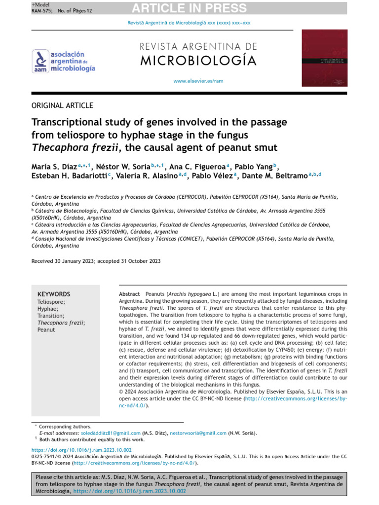 Transcriptional Study of Genes Involved in The Passage | PDF ...