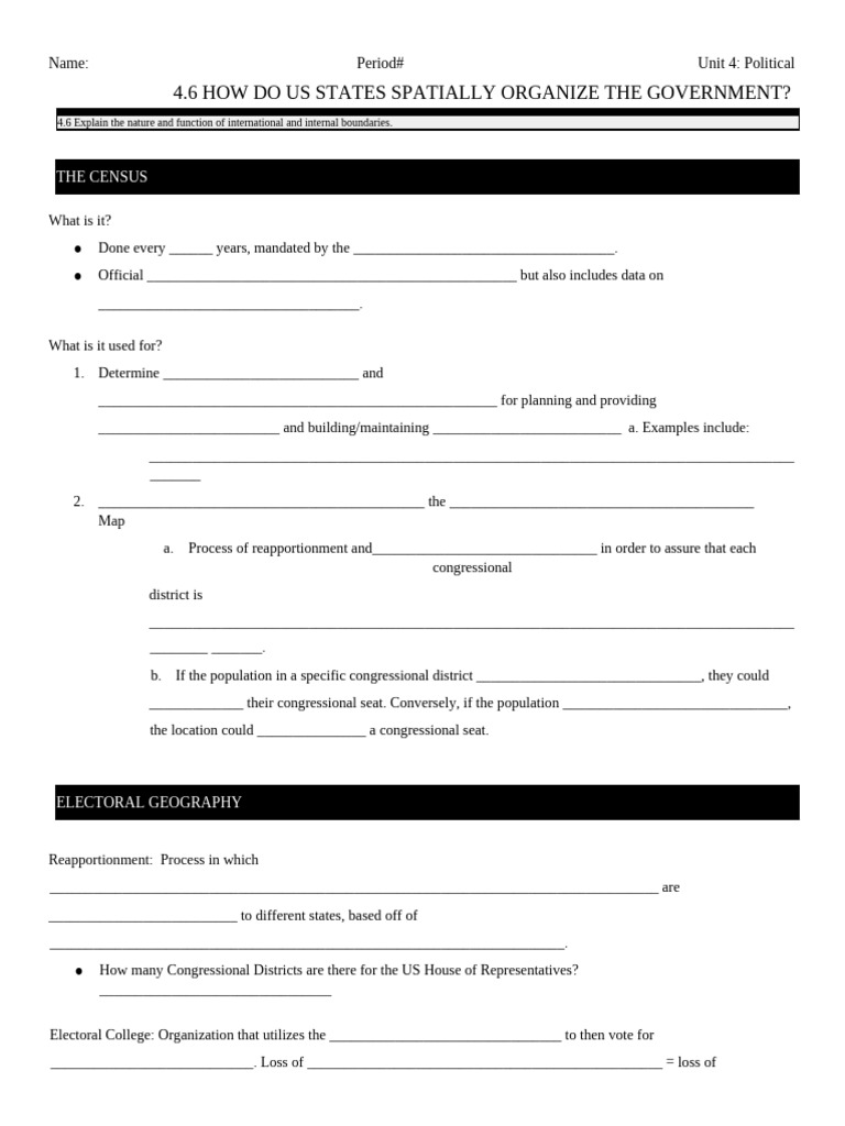 topic_4.6_guided_notes | PDF | Gerrymandering | Electoral District