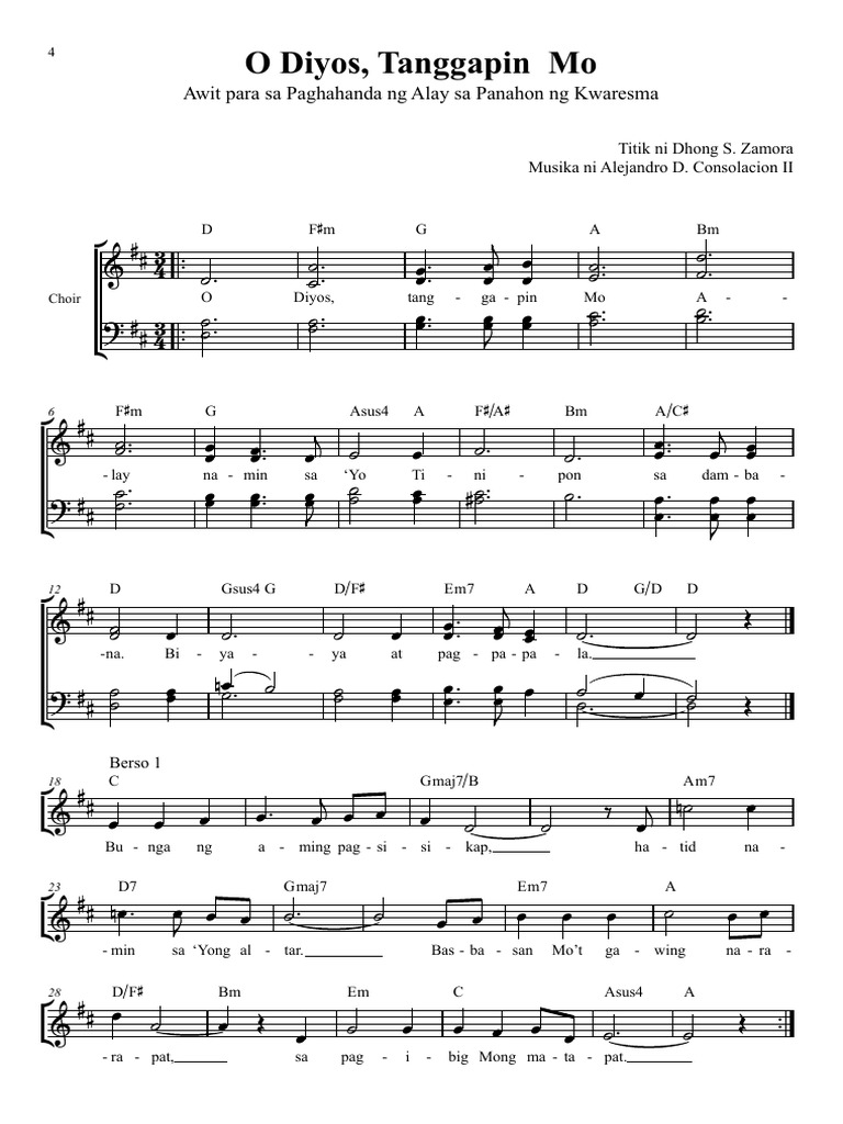 O Diyos, Tanggapin Mo - Offertory | PDF