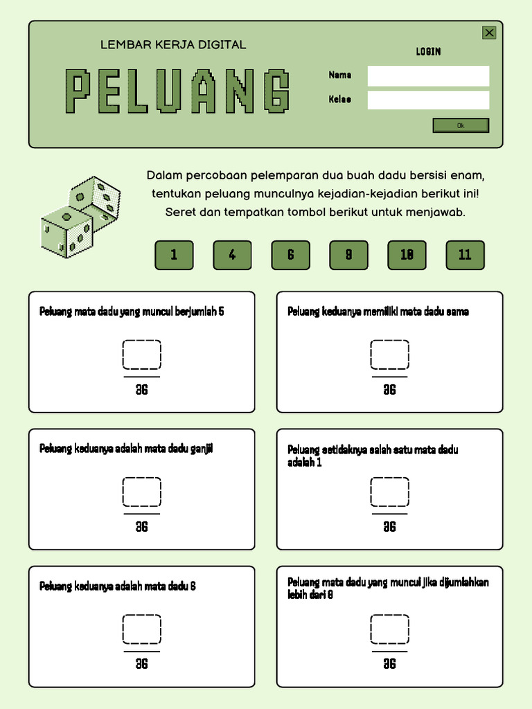 Latihan Peluang Dadu untuk Siswa | PDF
