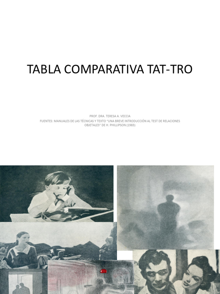 Tabla comparativa TRO y TAT | PDF | Sicología | Ciencias del comportamiento