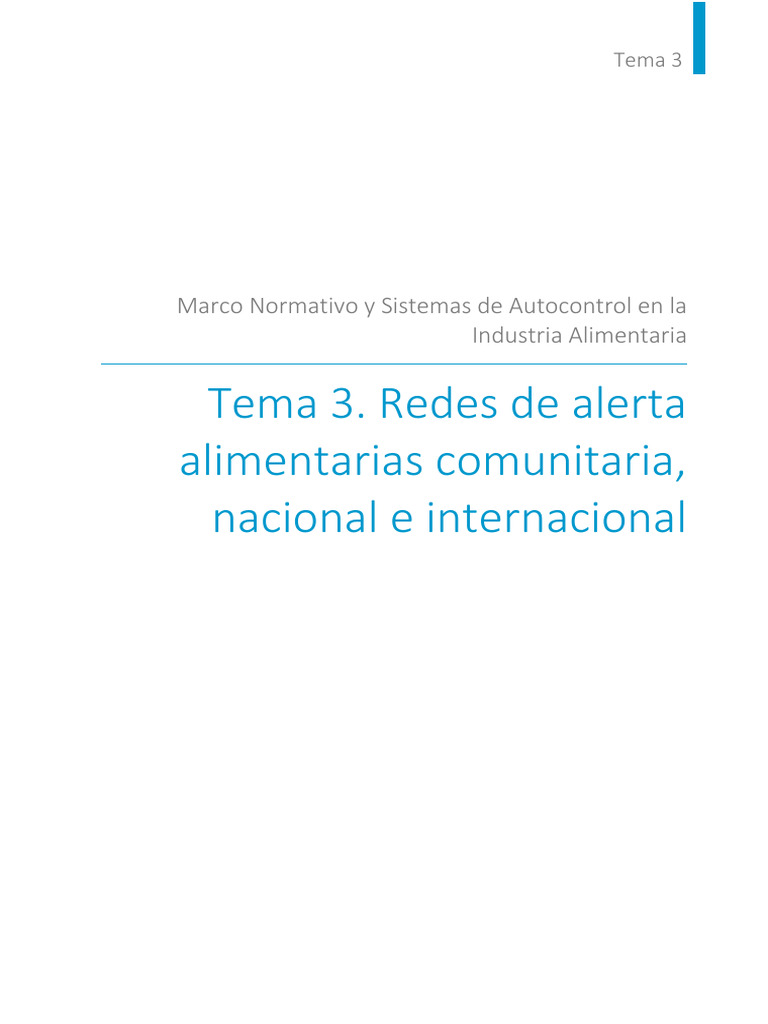 Redes de Alerta Alimentaria y Normativa | PDF | Alimentos | Seguridad ...