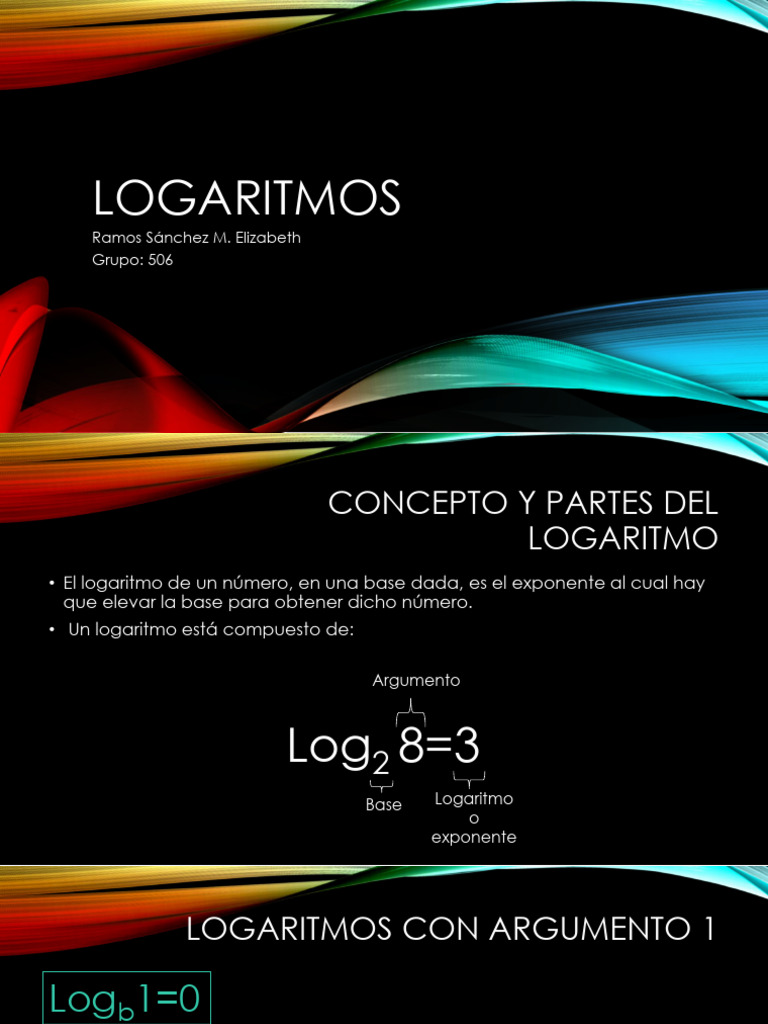 ENP UNAM Matemáticas V - Logaritmos (Presentación) | PDF | Exponenciación | Logaritmo