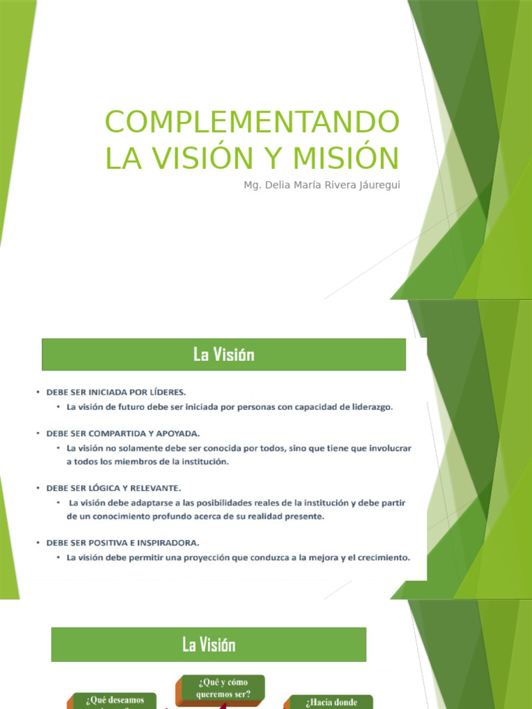 Complementando La Visión y Misión | PDF