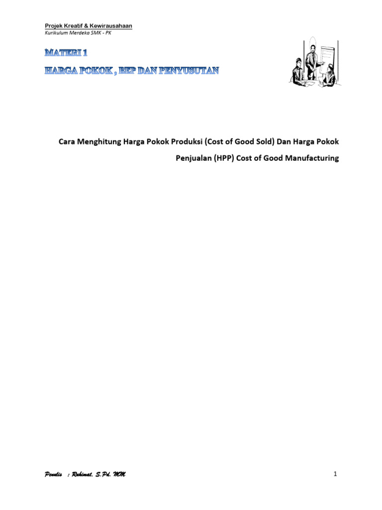 Materi 1 Hpp-Bep - Penyusutan Perealatan Usaha | PDF