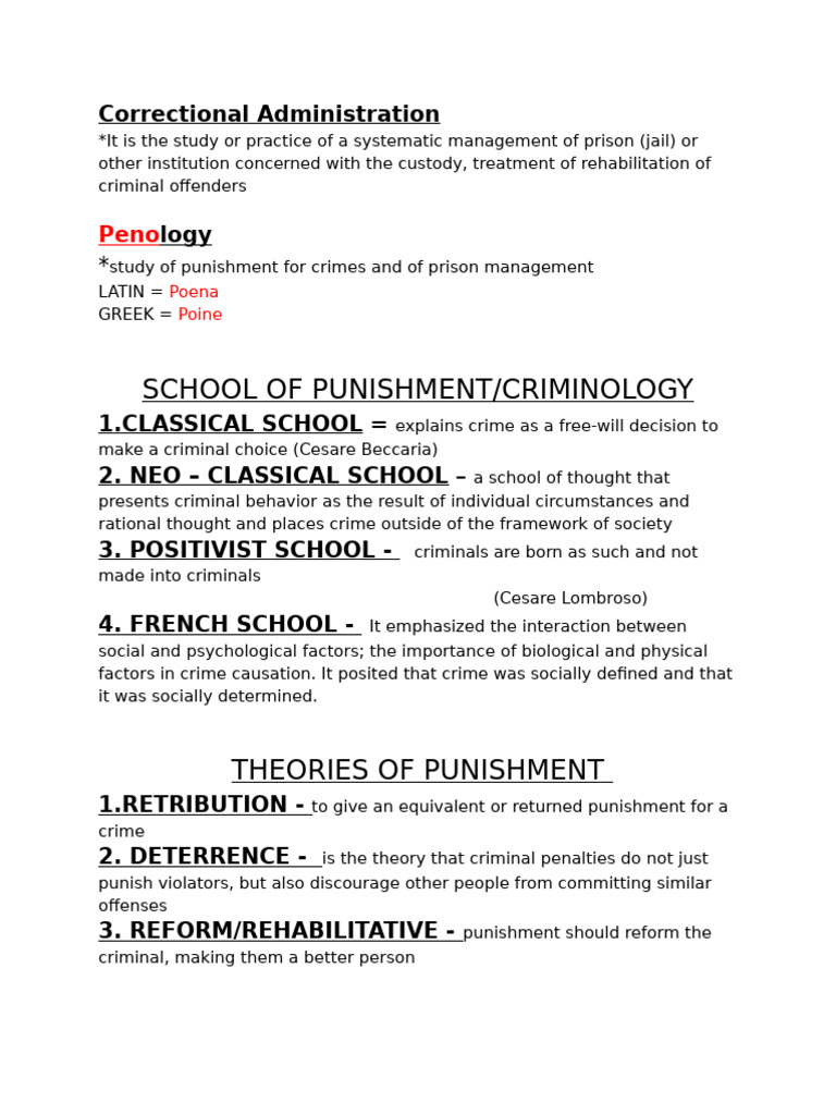 Correctional Administration | PDF | Punishments | Crimes
