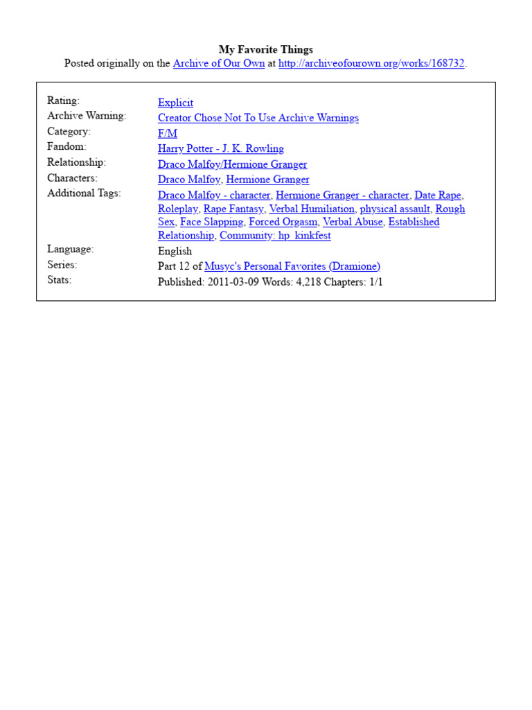 My Favorite Things | PDF