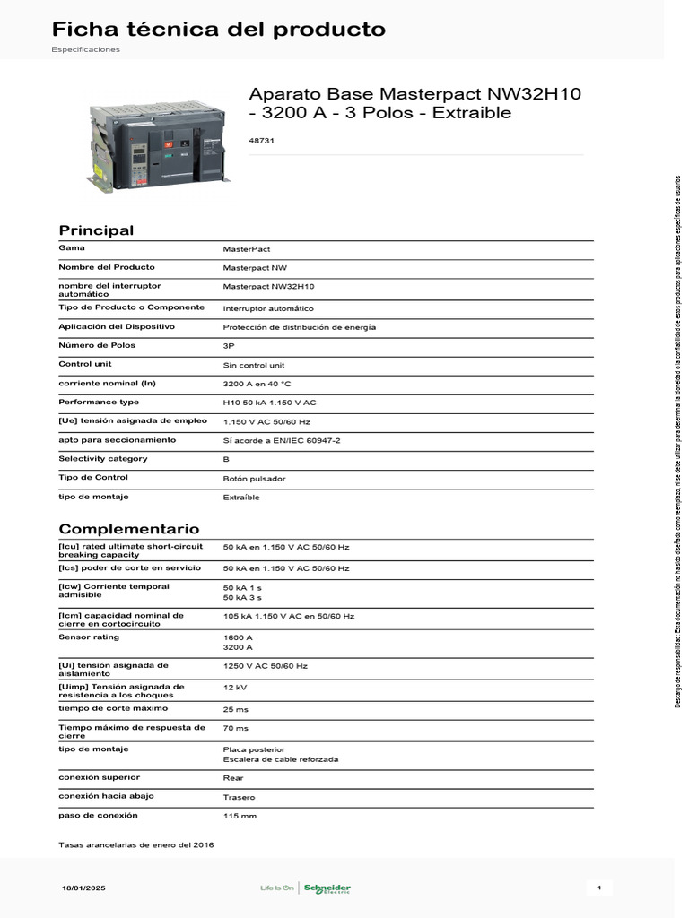 Schneider Electric - MasterPact-NW - 48731 | PDF | Residuos