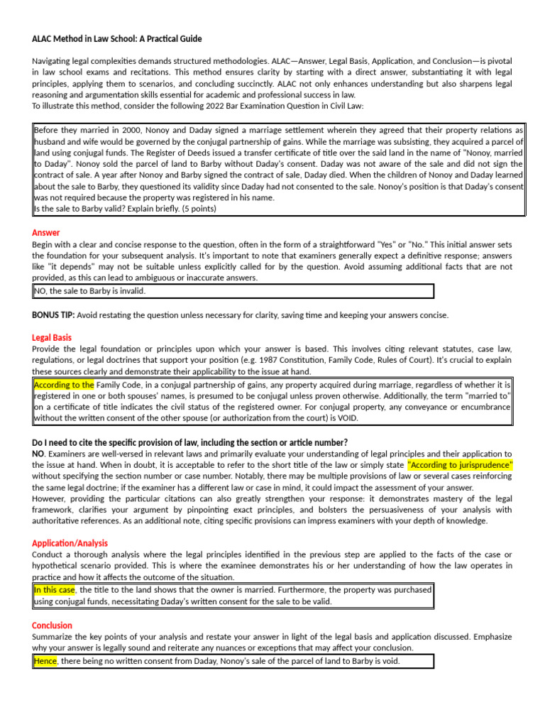 ALAC Method | PDF | Consent | Marriage