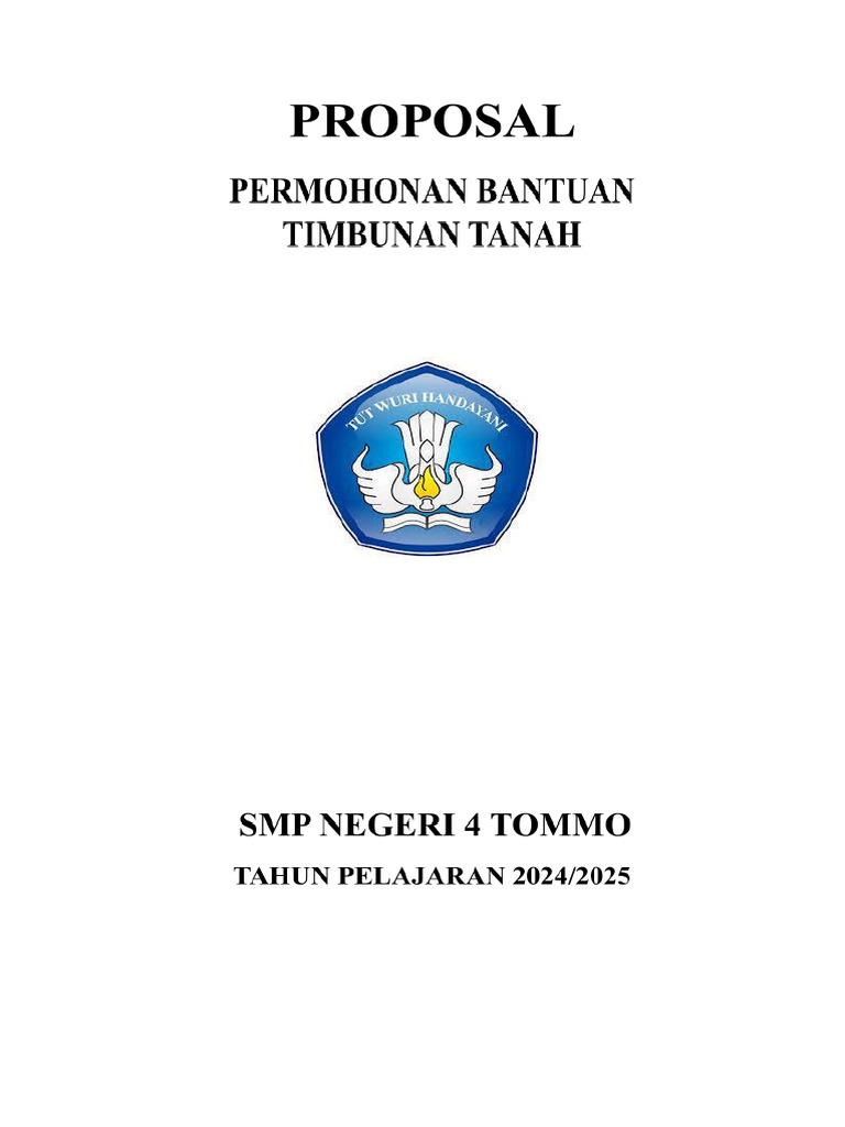 Proposal Timbunan SMPN 4 TOMMO FIX | PDF