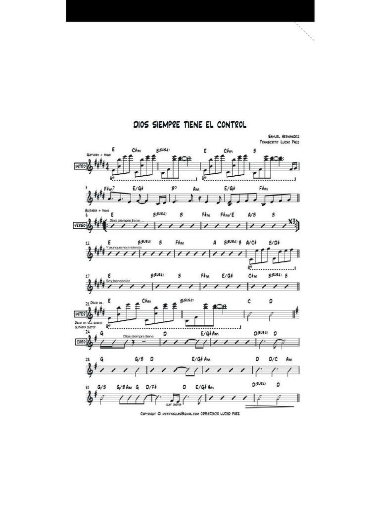 Dios Siempre Tiene El Control Charts | PDF