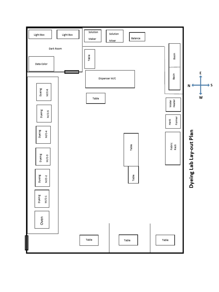Dyeing Lab Lay-Out Plan | PDF | Dyeing | Textiles