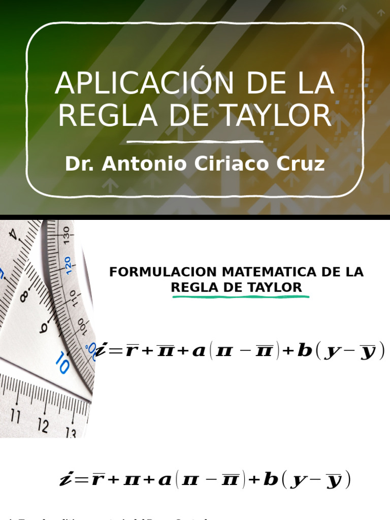 Fórmula y Aplicación de la Regla de Taylor | PDF | Regla de Taylor | Economias