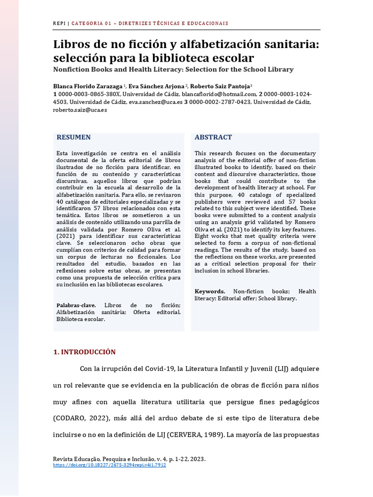 Libros de No Ficción para Alfabetización Sanitaria | PDF | Publicación ...
