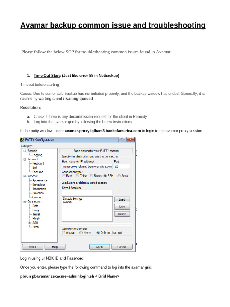 Avamar Backup Common Issue and Troubleshooting | PDF | Server (Computing) | Information ...