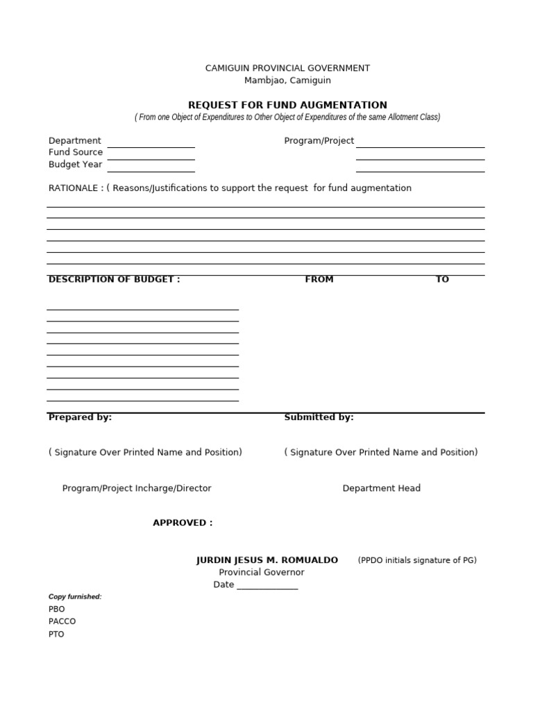 Request For Augmentation | PDF
