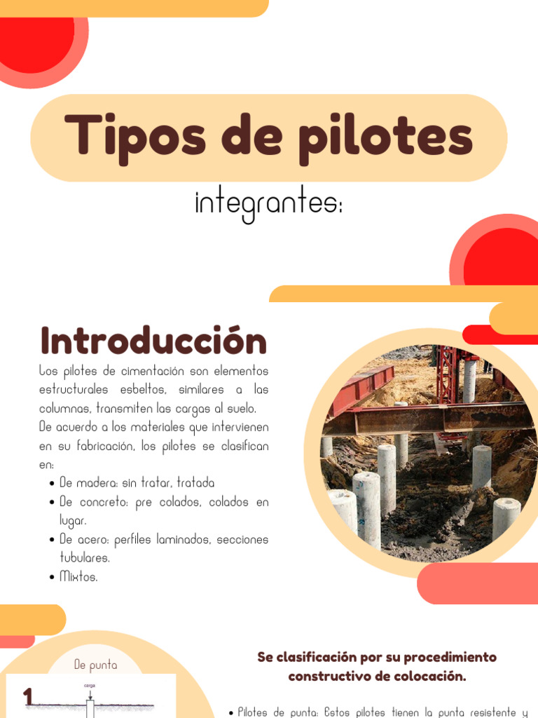 Tipos de pilotes en construcción | PDF | Fundación profunda | Fundación ...