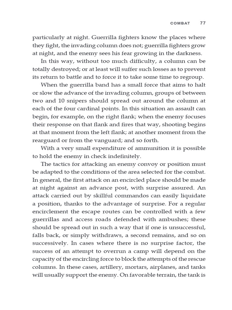 Guerrilla Warfare Tactics Explained | PDF