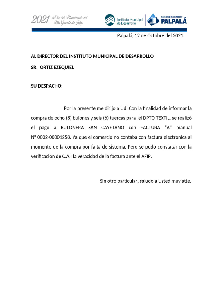 Nota de Descargo | PDF