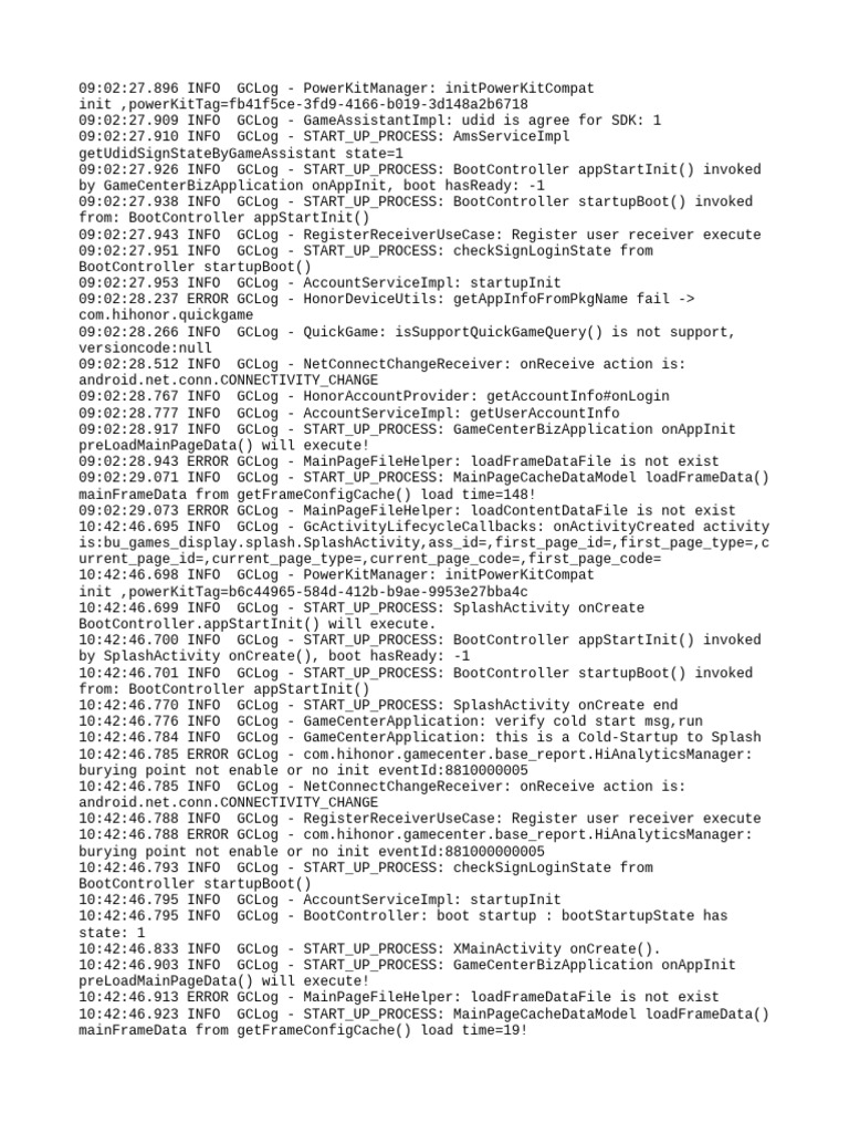 GameCenter Startup Process Log Analysis | PDF | Hypertext | Internet Protocols
