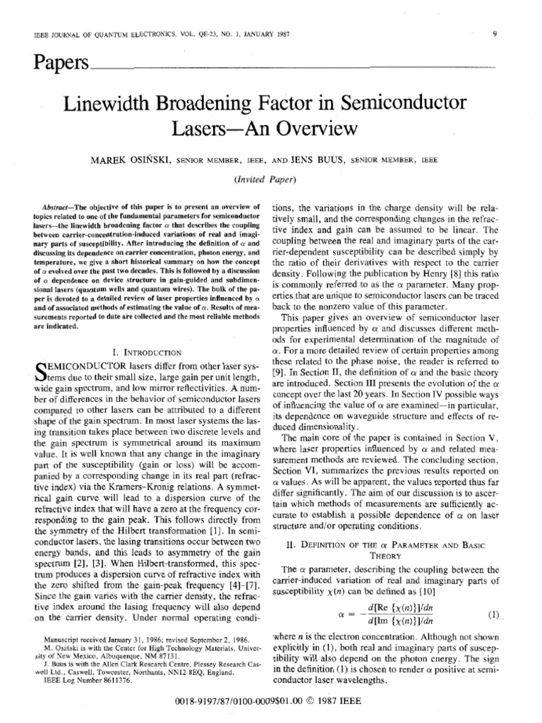 Linewidth_broadening_factor_in_semiconductor_lasers--An_overview | PDF ...