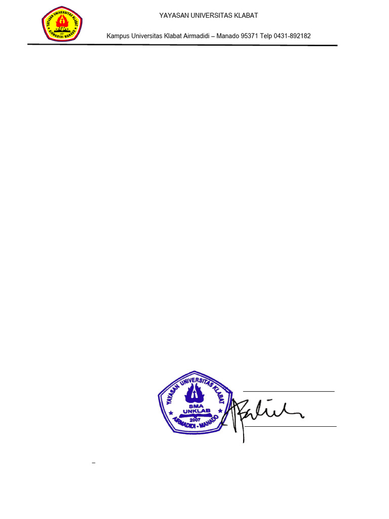 Pembagian Tugas SMA UNKLAB 2024 | PDF