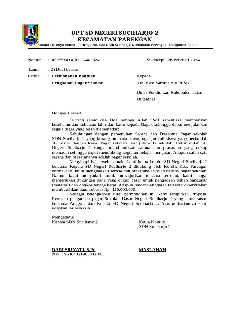 PROPOSAL REHAB PAGAR SEKOLAH | PDF