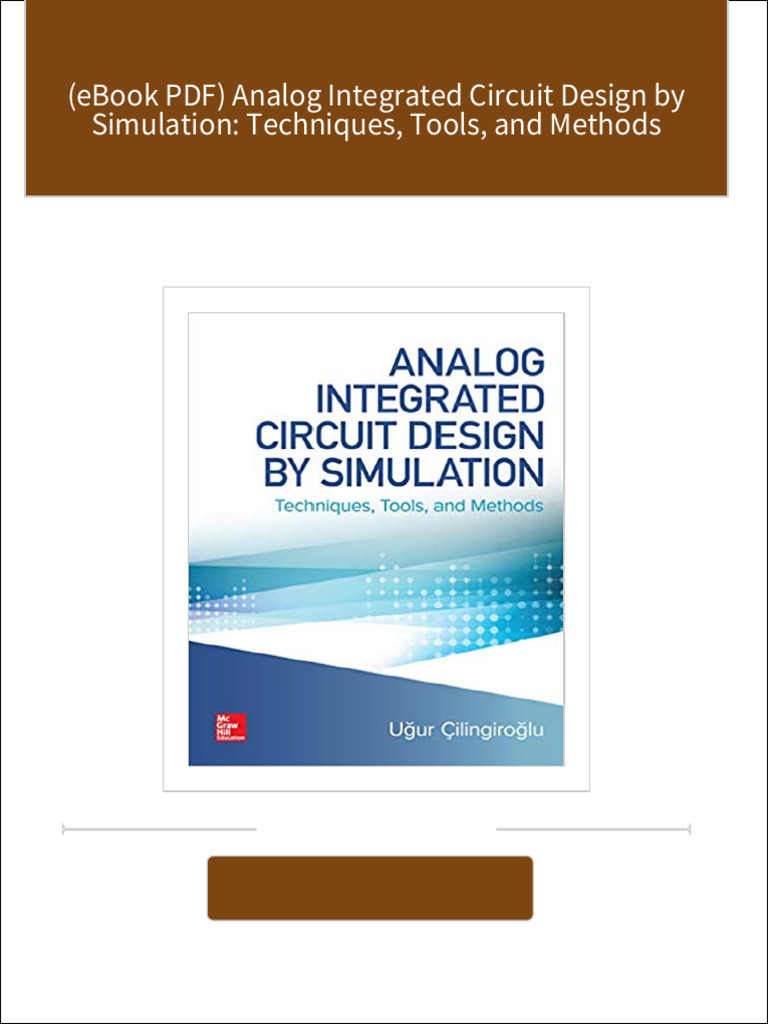(Ebook PDF) Analog Integrated Circuit Design by Simulation: Techniques ...
