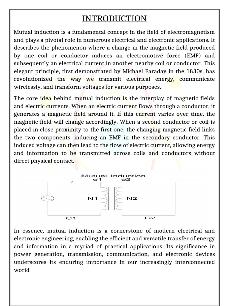 Phy Proj Class 12 Mutual Induction | PDF | Electromagnetic Induction | Inductor