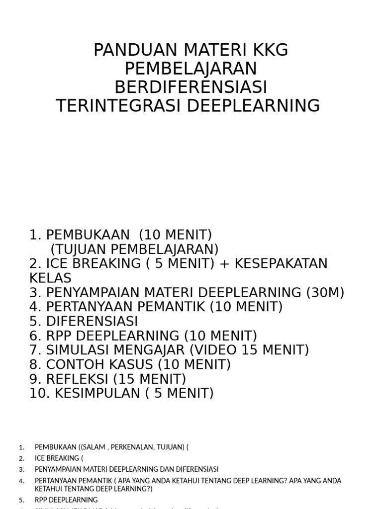PANDUAN MATERI KKG | PDF