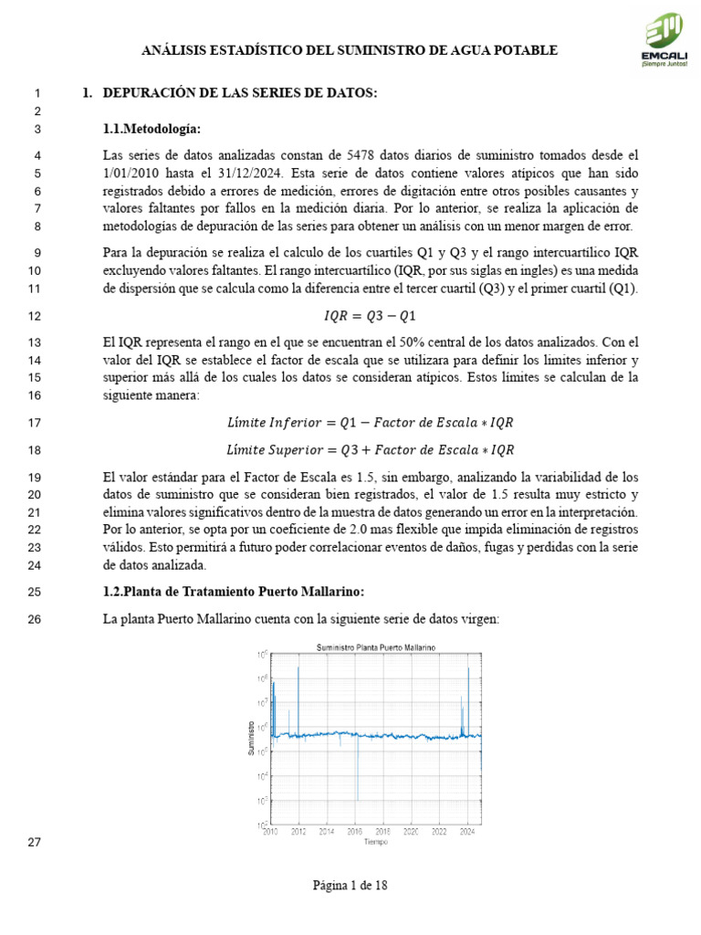 Suministro de Agua Potable | PDF | Valor P | Distribución normal
