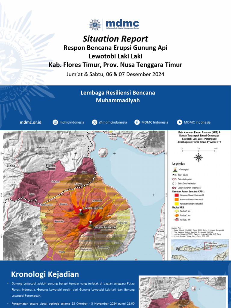 6-7 DES. Laporan Respon Muhammadiyah Erupsi Gunung Lewotobi Laki Laki NTT Pos Konga | PDF