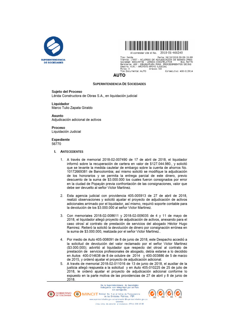 Https WWW - Supersociedades.gov - Co Documents 58444 159253 2018-01 ...