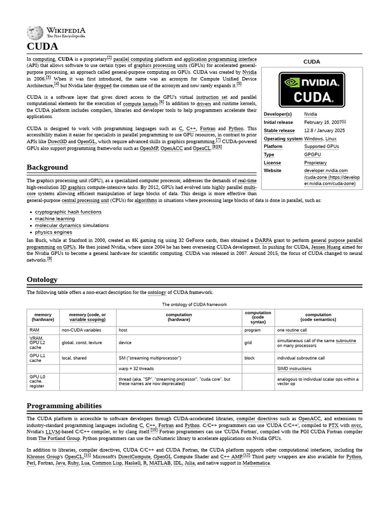 CUDA | PDF | Graphics Processing Unit | Software Development