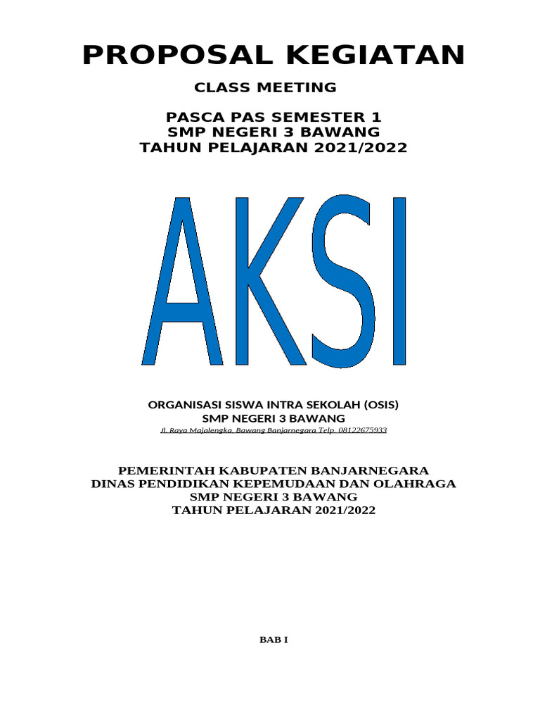 Proposal Clas Meting Pas 2021 | PDF