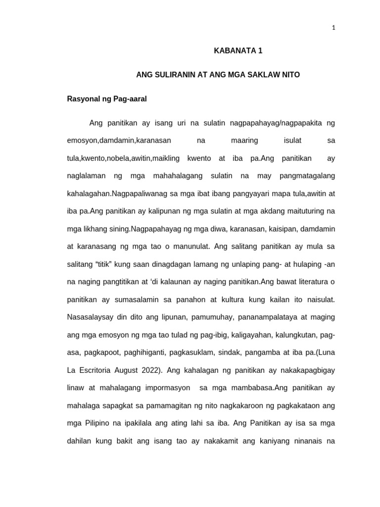 Laptop Filipino Kabanata 1 | PDF