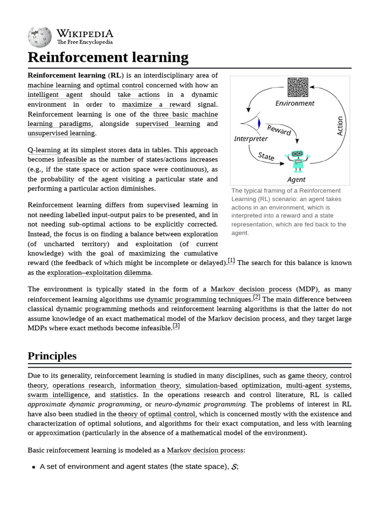 Reinforcement_learning | PDF | Cognition | Applied Mathematics
