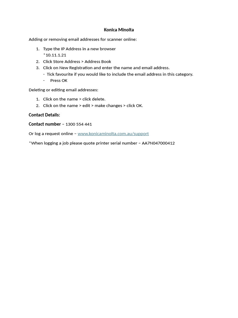 Konica Printer | PDF