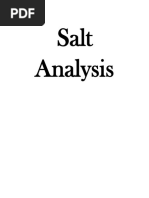 SCHEME OF SALT ANALYSIS CLASS 12 | PDF | Salt (Chemistry ...