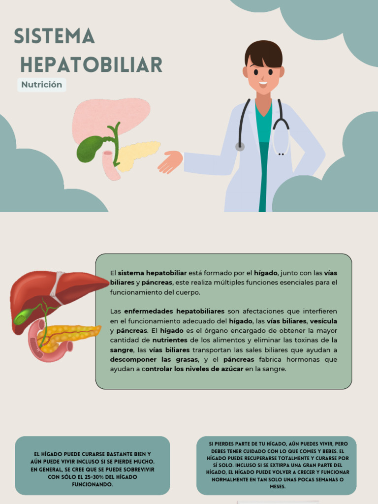 Enfermedades Hepatobiliares y Nutrición | PDF | Bilis | Hepatitis