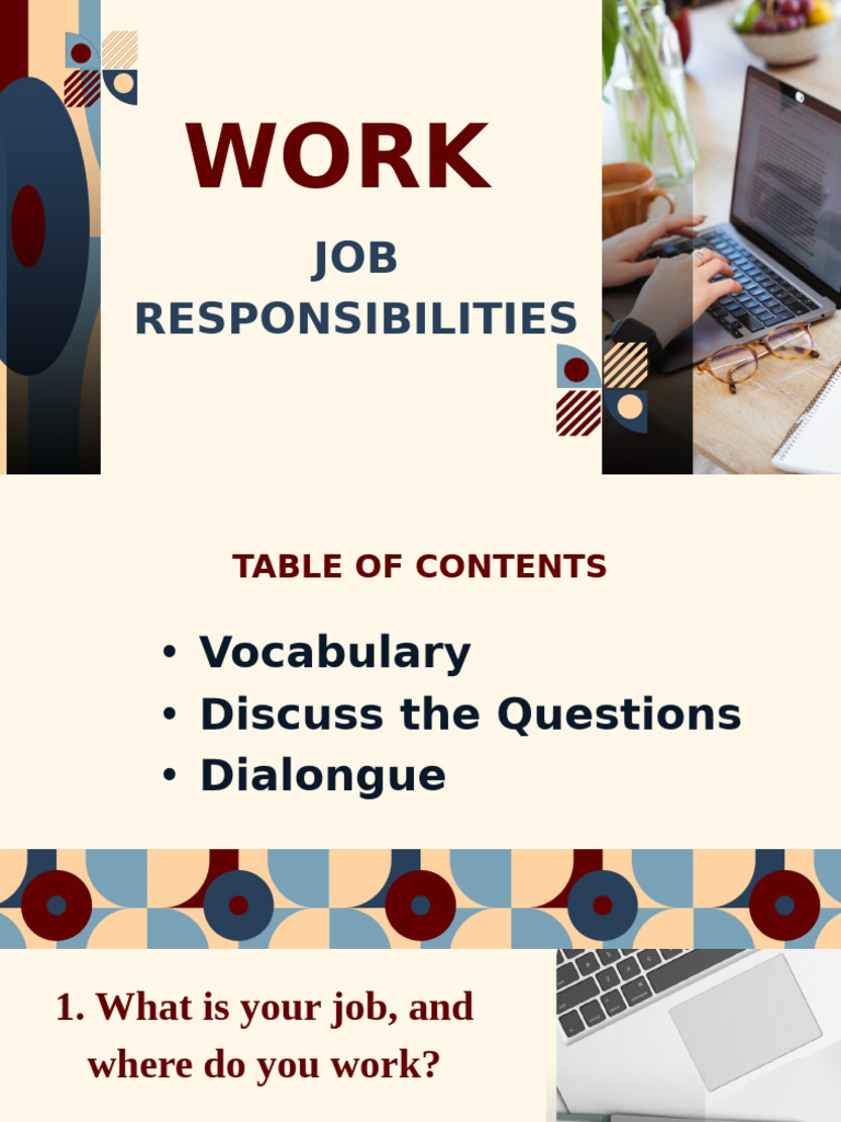 Work and Job Responsibilities | PDF