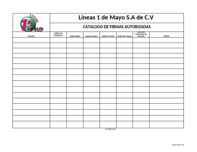 Catálogo de Firmas Autorizadas | PDF