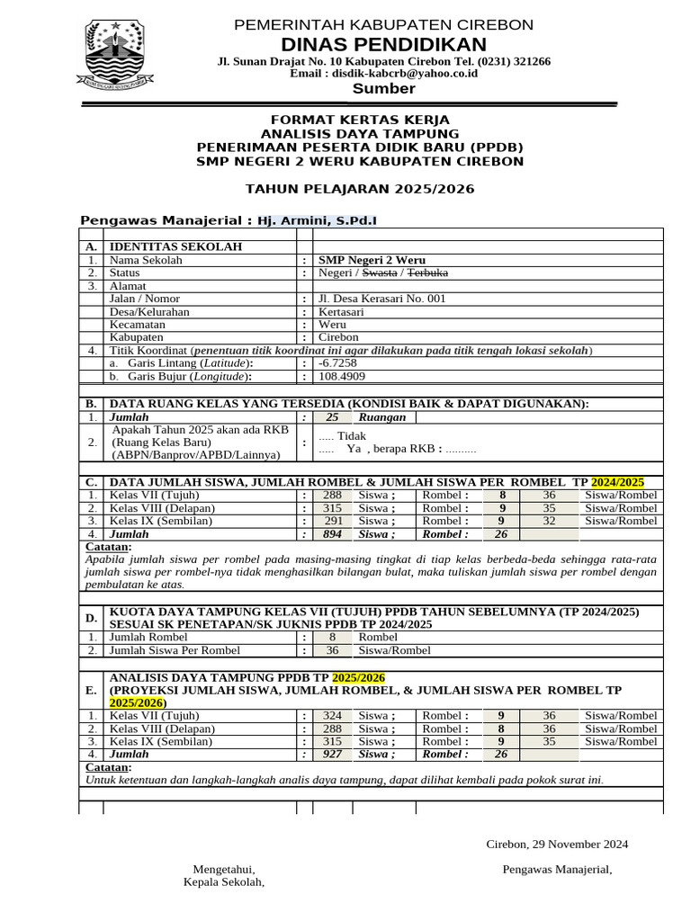 Analisis Daya Tampung PPDB Tahun 2025-Ok | PDF