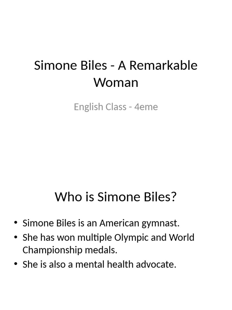 Simone Biles Presentation | PDF