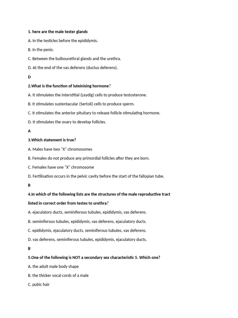 Reproductive System Pdf Ovary Luteinizing Hormone