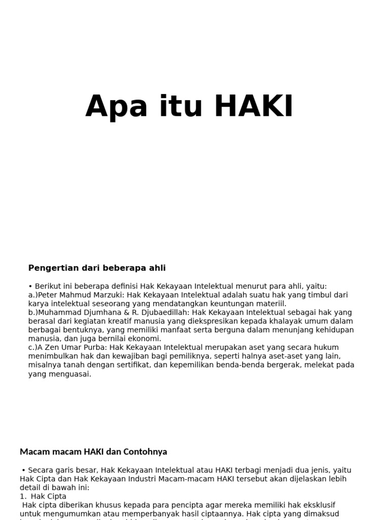 Kelompok 1 HAKI | PDF