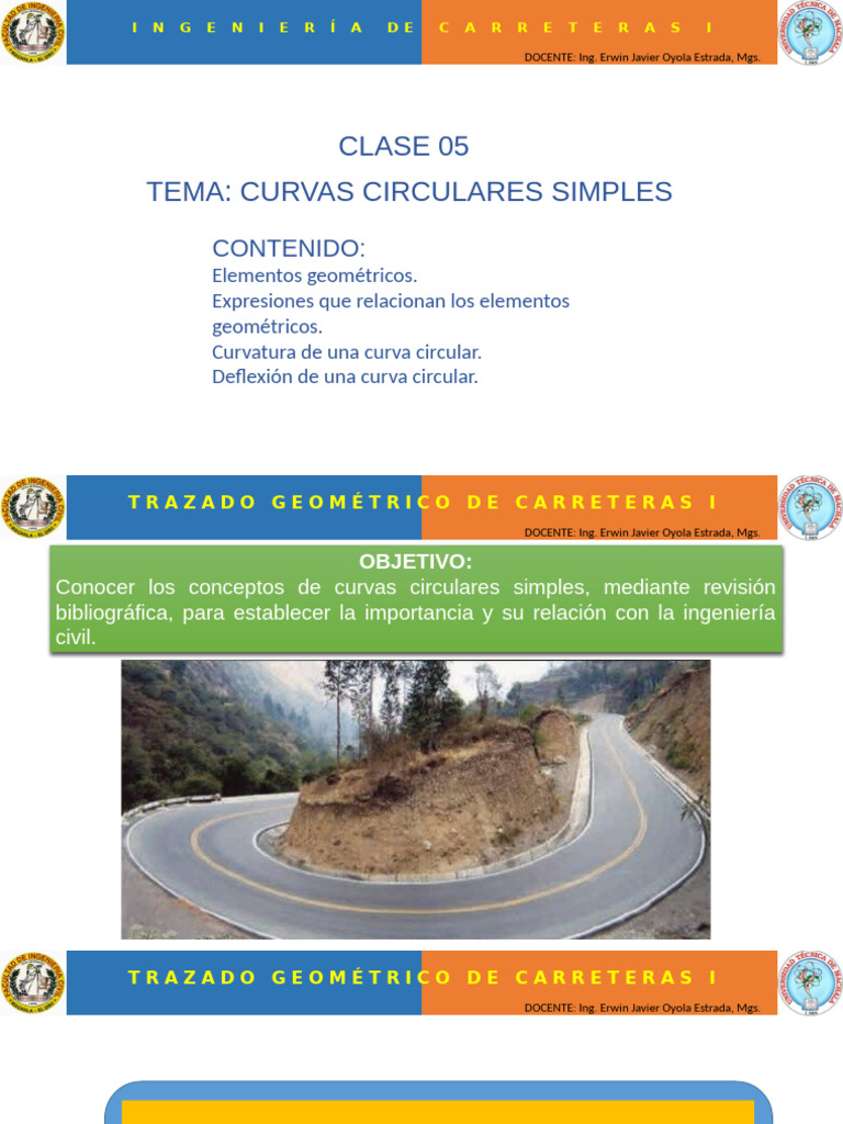 Curvas Circulares Simples en Carreteras | PDF | Curva | Geometría