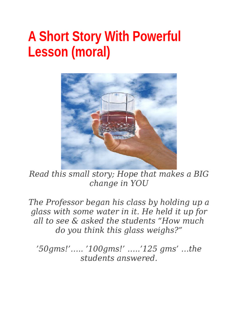 A Small Story With Powerful Lesson | PDF