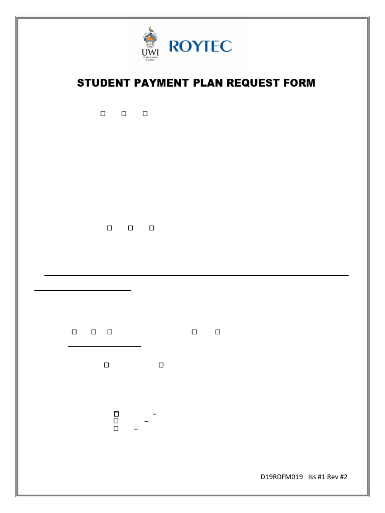 Student Payment Plan Request Form | PDF | Business Law | Private Law