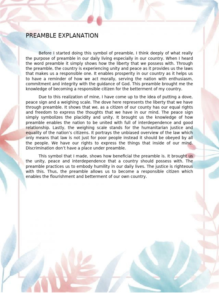 PREAMBLE_EXPLANATION | PDF